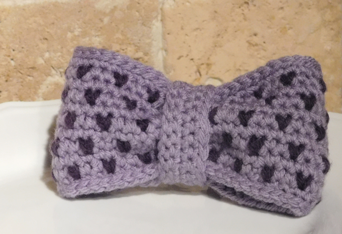Crochet Heart Bow Pattern